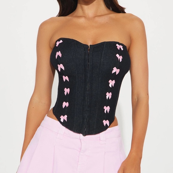 Fashion Nova | Tops | Fashion Nova Bow Corset | Poshmark